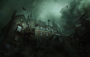 Create a Haunted House Scene Photo Manipulation in Photoshop - PSD Stack