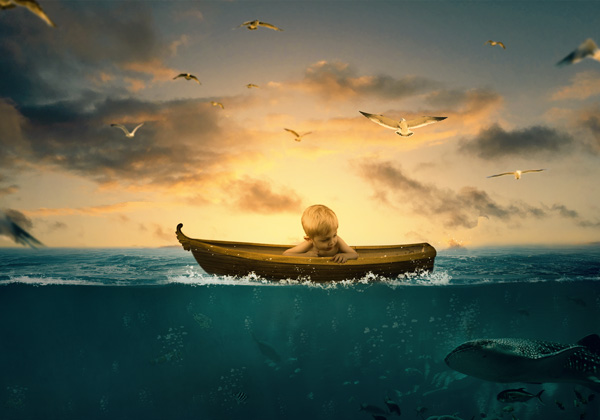 Create a Surreal Underwater Photo Manipulation in Photoshop - PSD Stack Create a Surreal Underwater Photo Manipulation in Photoshop - PSD Stack