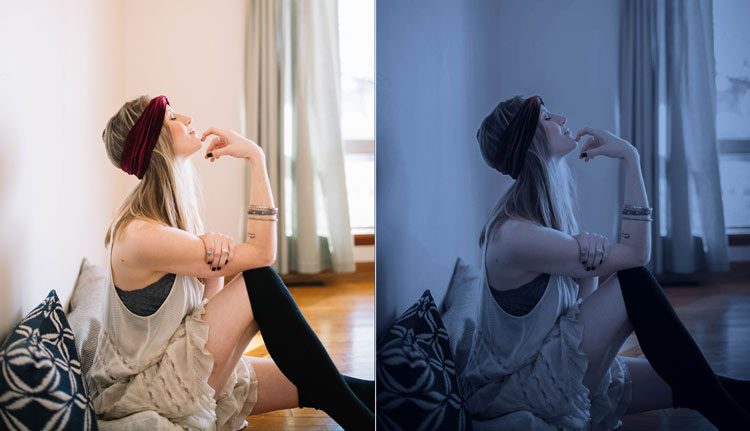 Turn Day Into Night in Photoshop & Lightroom - PSD Stack