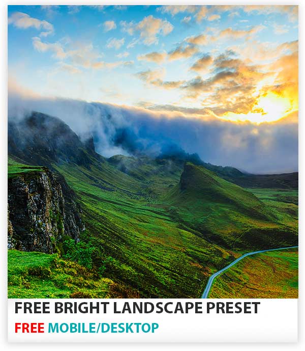 Free Bright Landscape Preset - PSD Stack