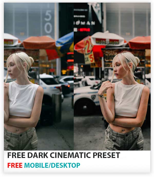 Free Dark Cinematic Preset - PSD Stack