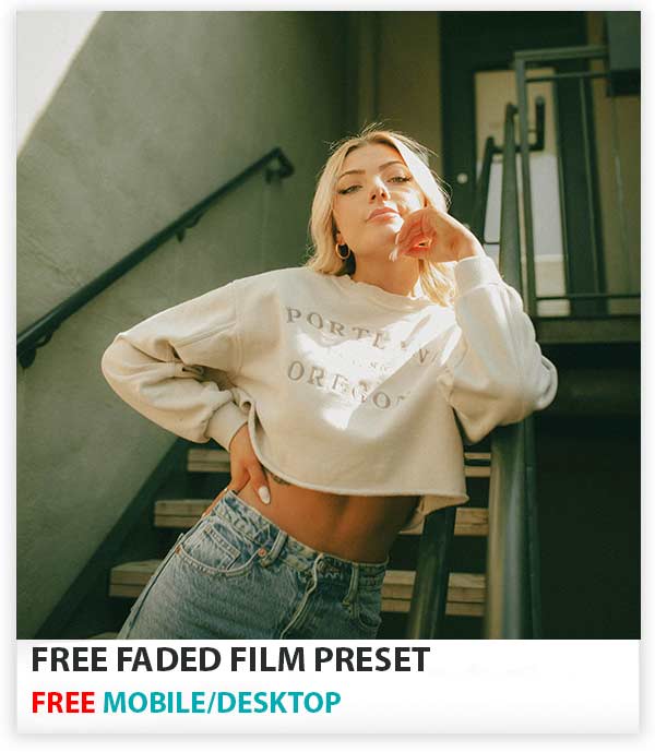 Free Faded Film Preset - PSD Stack